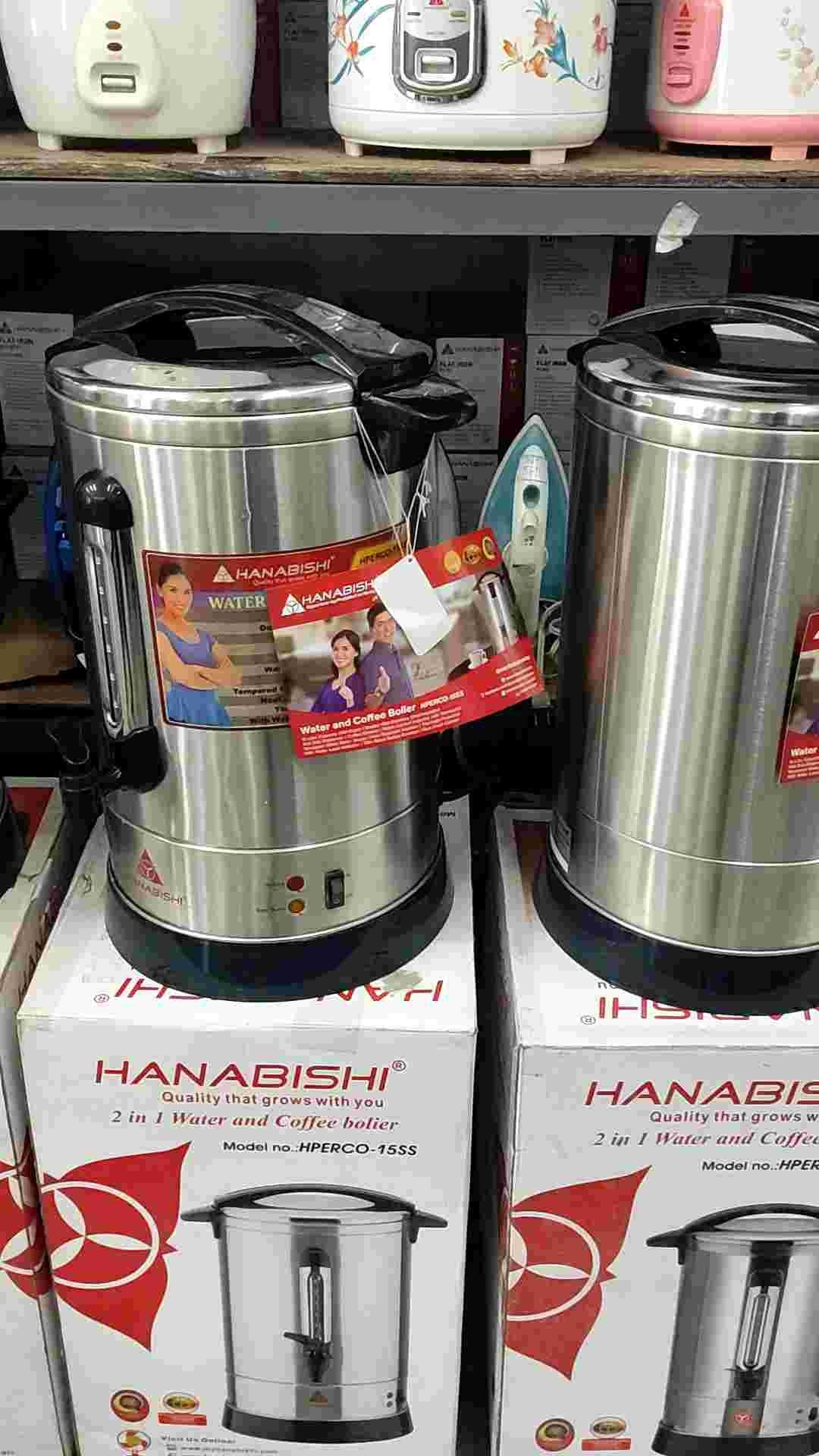 Percolator 15L. 2in1 HANABISHI PERCOLATOR COFFEE,MILK TEA AND WATER BOILER HPERCO-15SS | Lazada PH