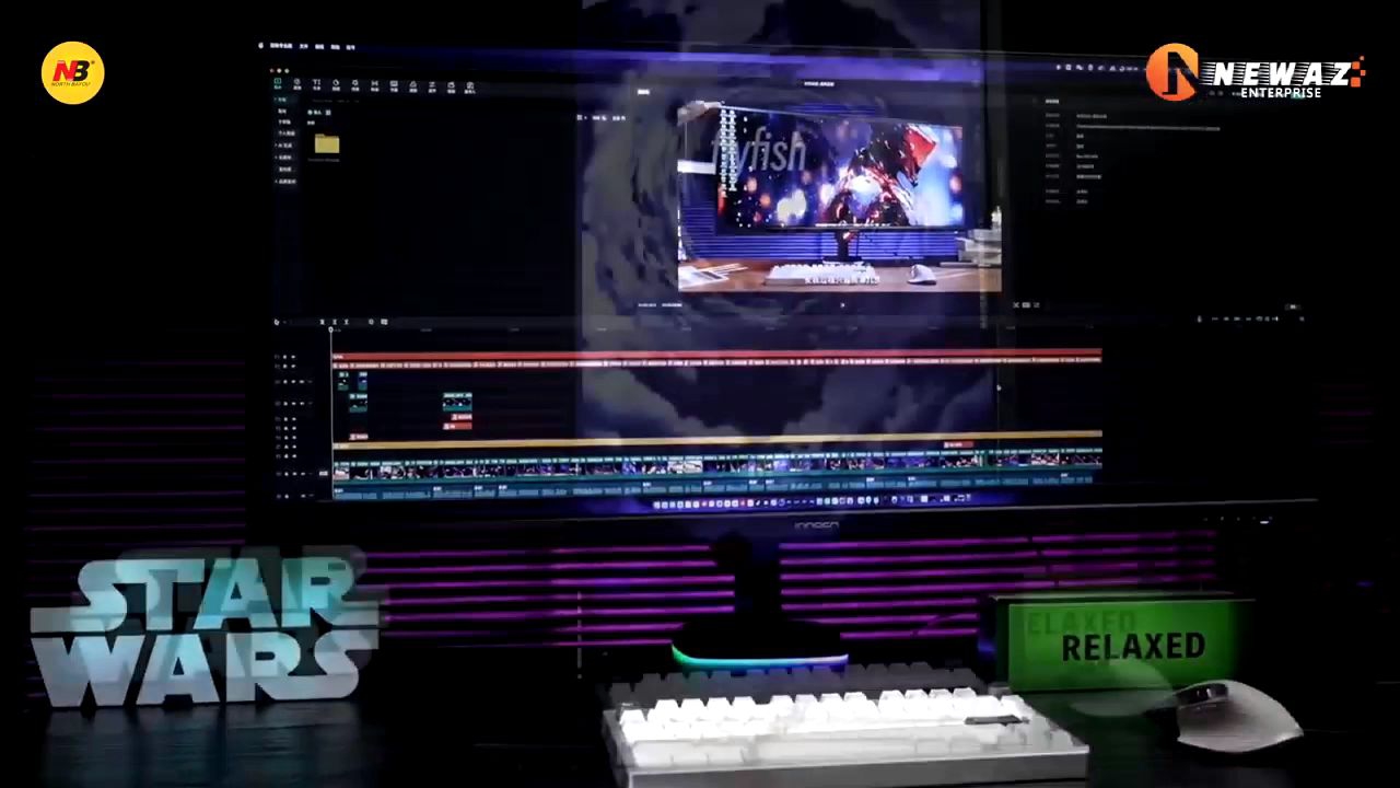 NORTH BAYOU NB L50-L60-L70 RGB Gaming Monitor Arm 32"-60" Gas Spring Computer LCD Monitor Stand ...