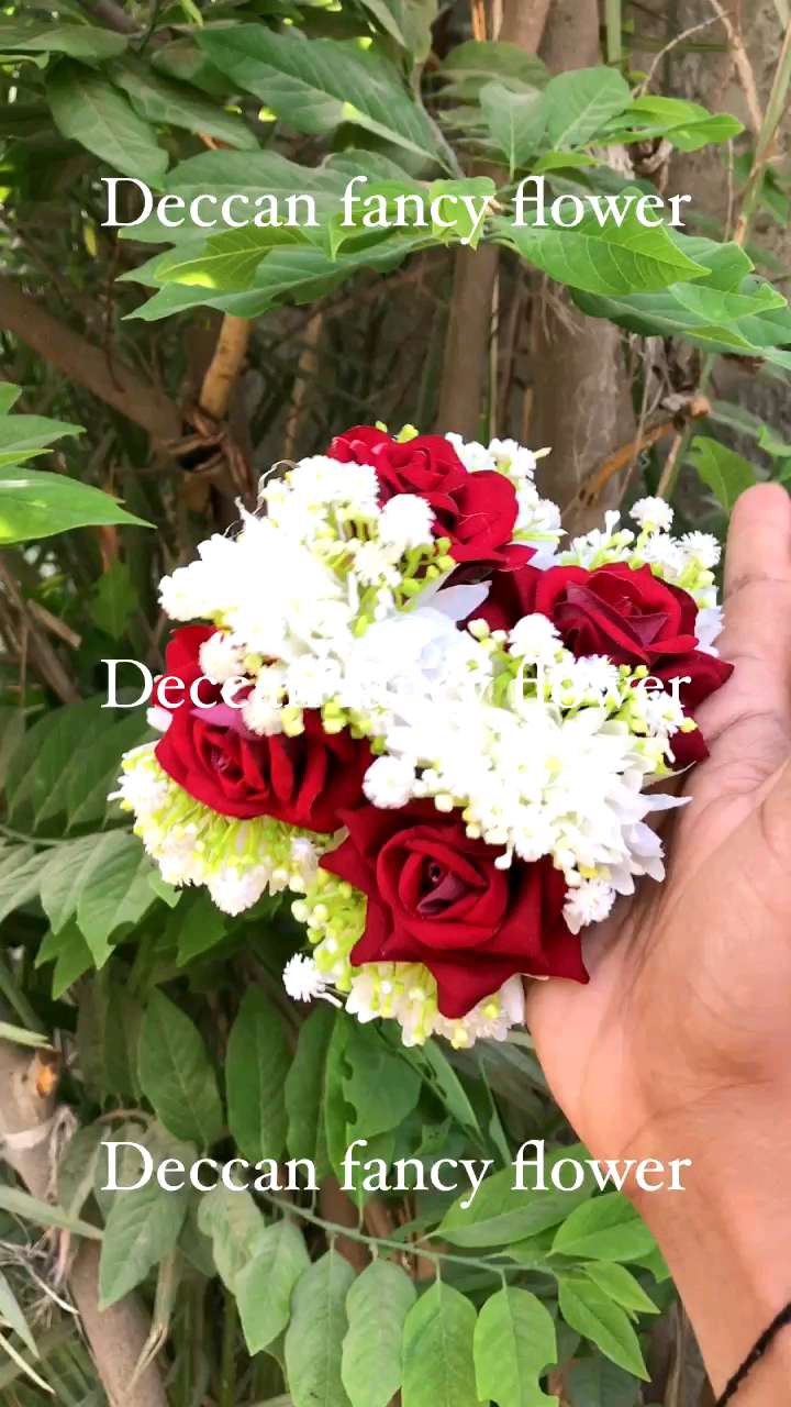 Gajra kangan bangles floral imported artificial flowers 2 hand piece ...