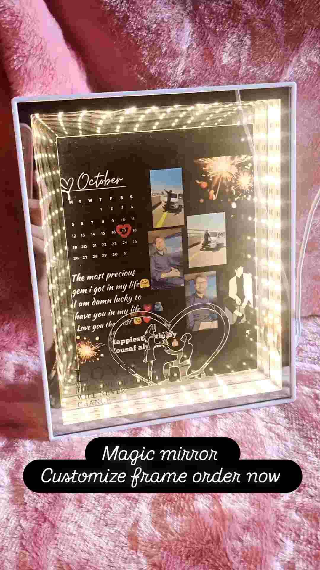 magic mirror frame customize photo frame | Daraz.pk