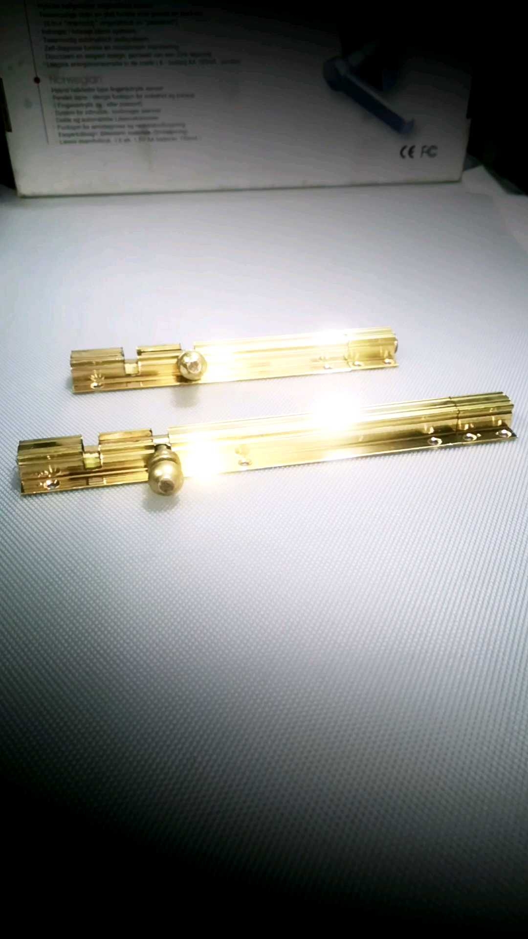 Premium Brass Tower Bolt – Gold Shine (8-inch & 6-inch) | Daraz.pk