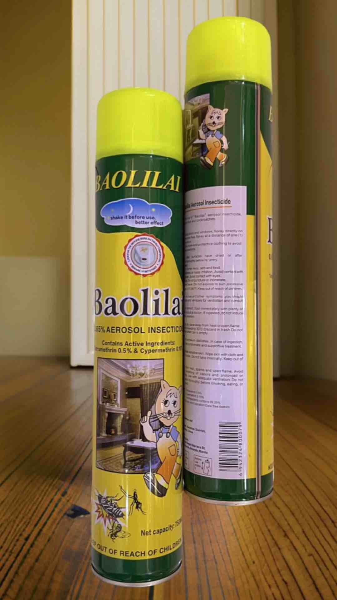 Baolilai Mosquito Killer 750ML Lemon Insecticide Aerosol Insect Spray ...