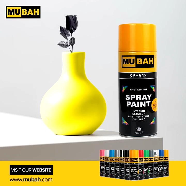 Original MUBAH Spray Paint 400ml for Metal, Wood, Plastic & Wall ...