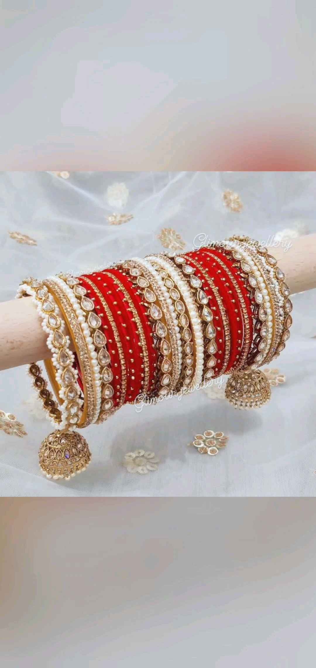 1 Set New Indian Bridal Jhumka Bangles/Churi Package For Girls-(1 full ...