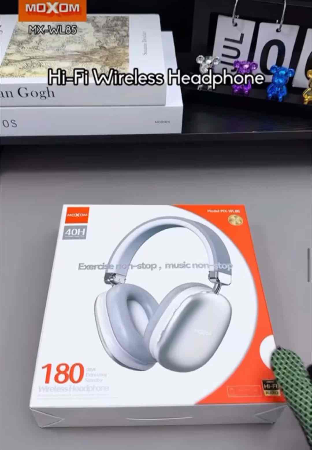 Moxom MX-WL85 Wireless Headphone 40H Playtime Hi-Fi Bluetooth 5.3 Over ...