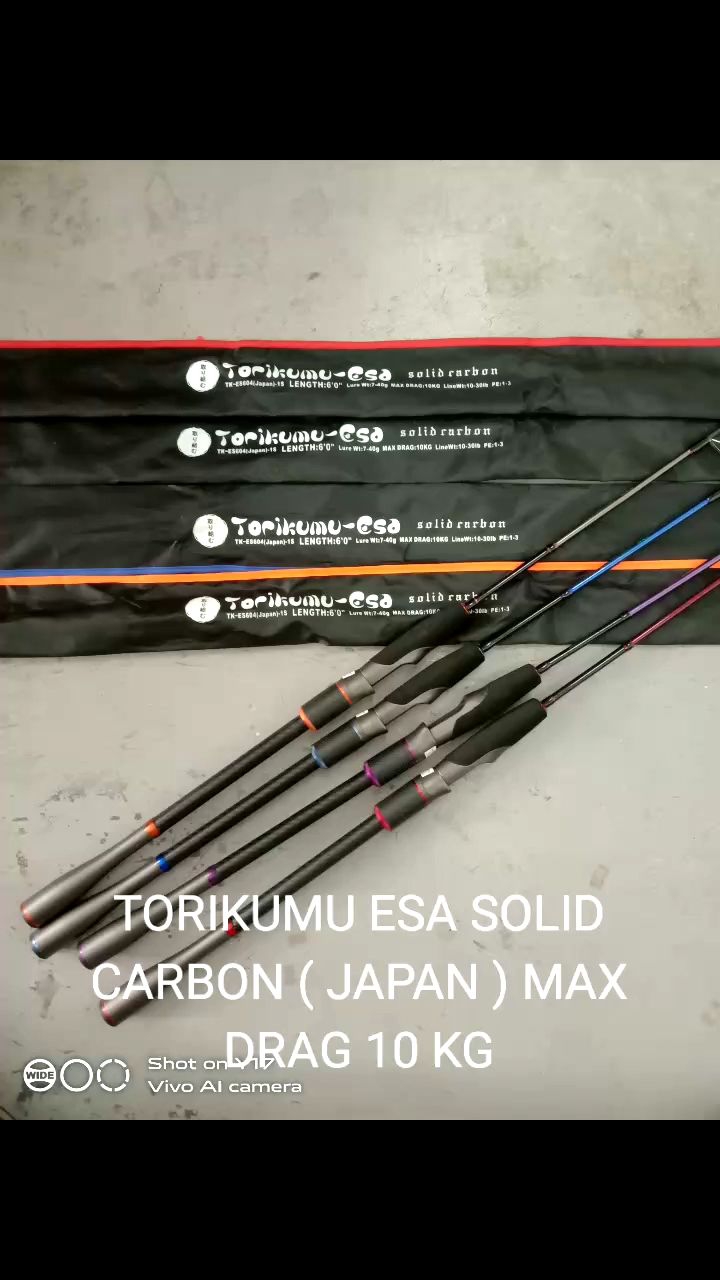 TORIKUMU ESA SOLID CARBON ( JAPAN ) FISHING ROD | Lazada