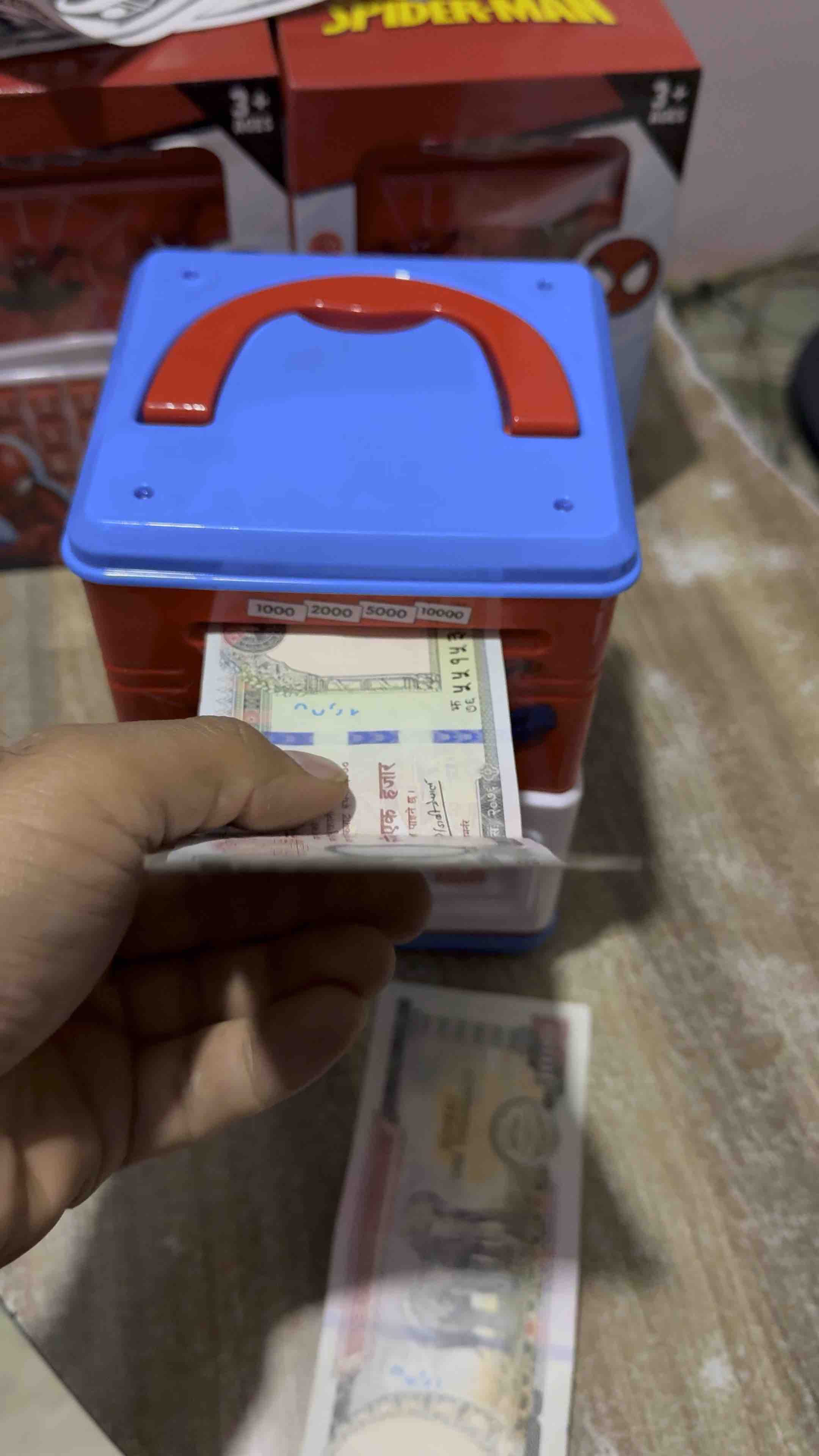 Piggy Bank ATM Spider Man Automatic Sensor Digital Fingerprint Password ...