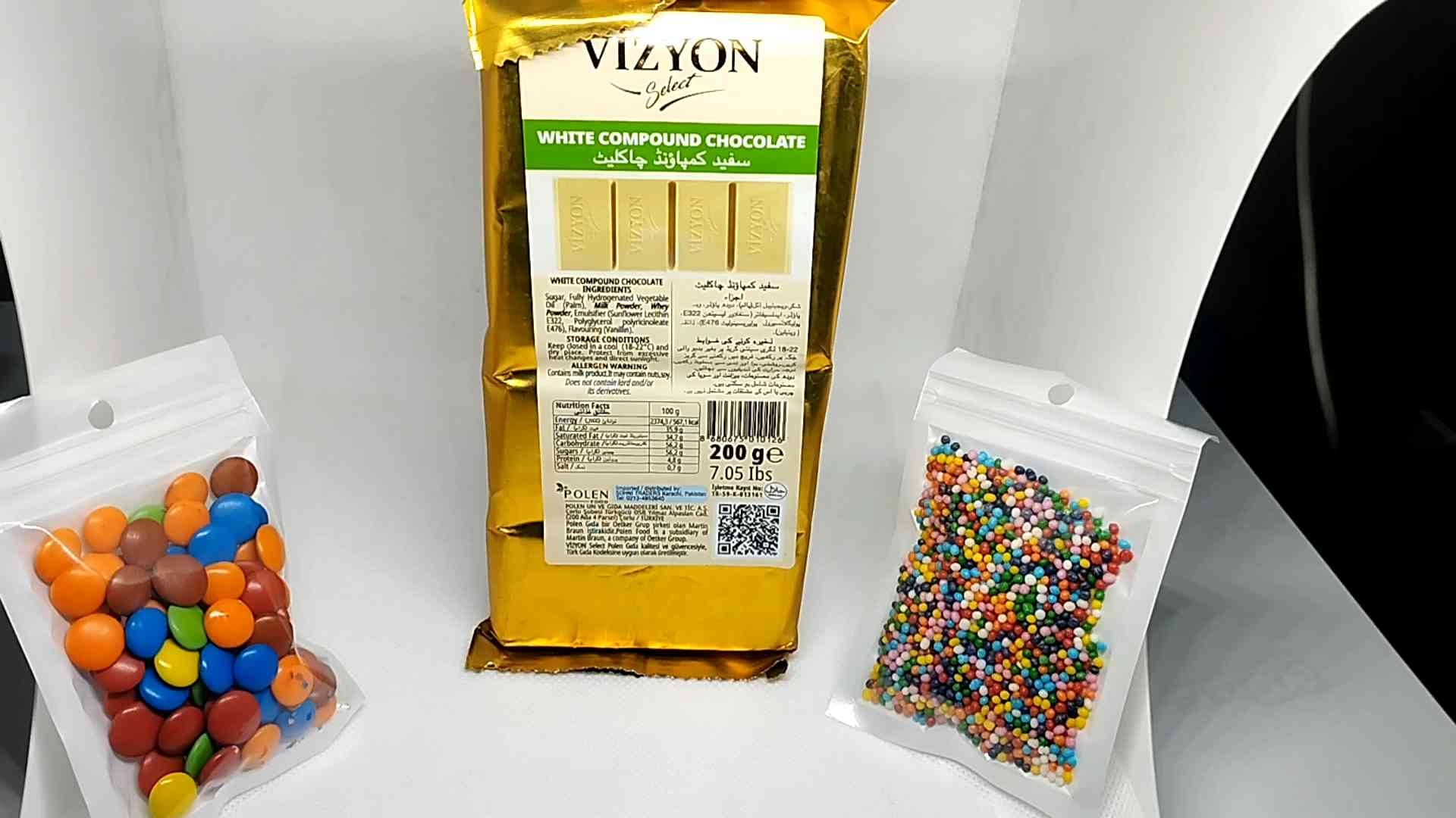 White Milky Compound chocolate Slab 200 GM Excellent test best for ...