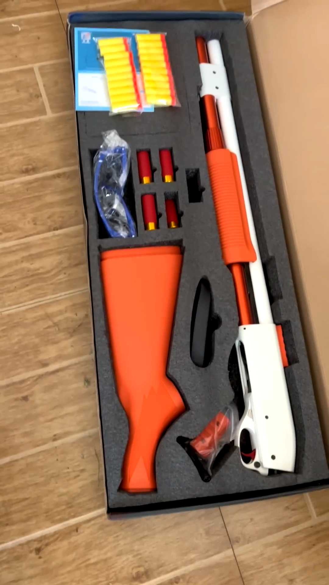 Nerf Foamic Refills Blaster Short Gun | Shell Ejecting Shotgun Toy for ...