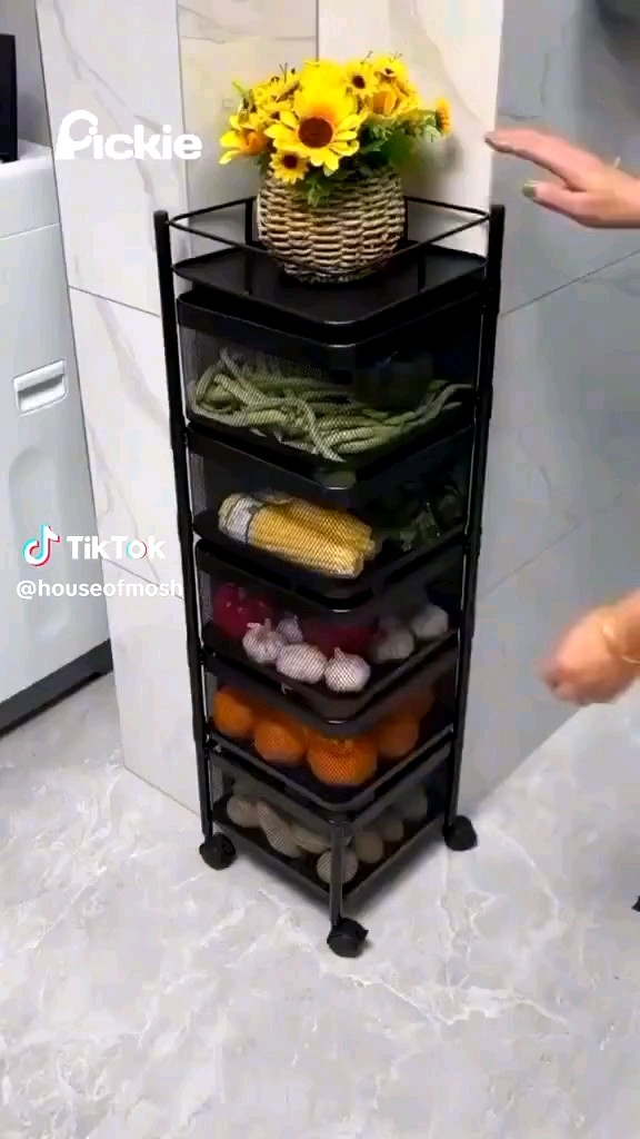 Kitchen racks 5 layers fruits vegetables storage rack | Daraz.lk