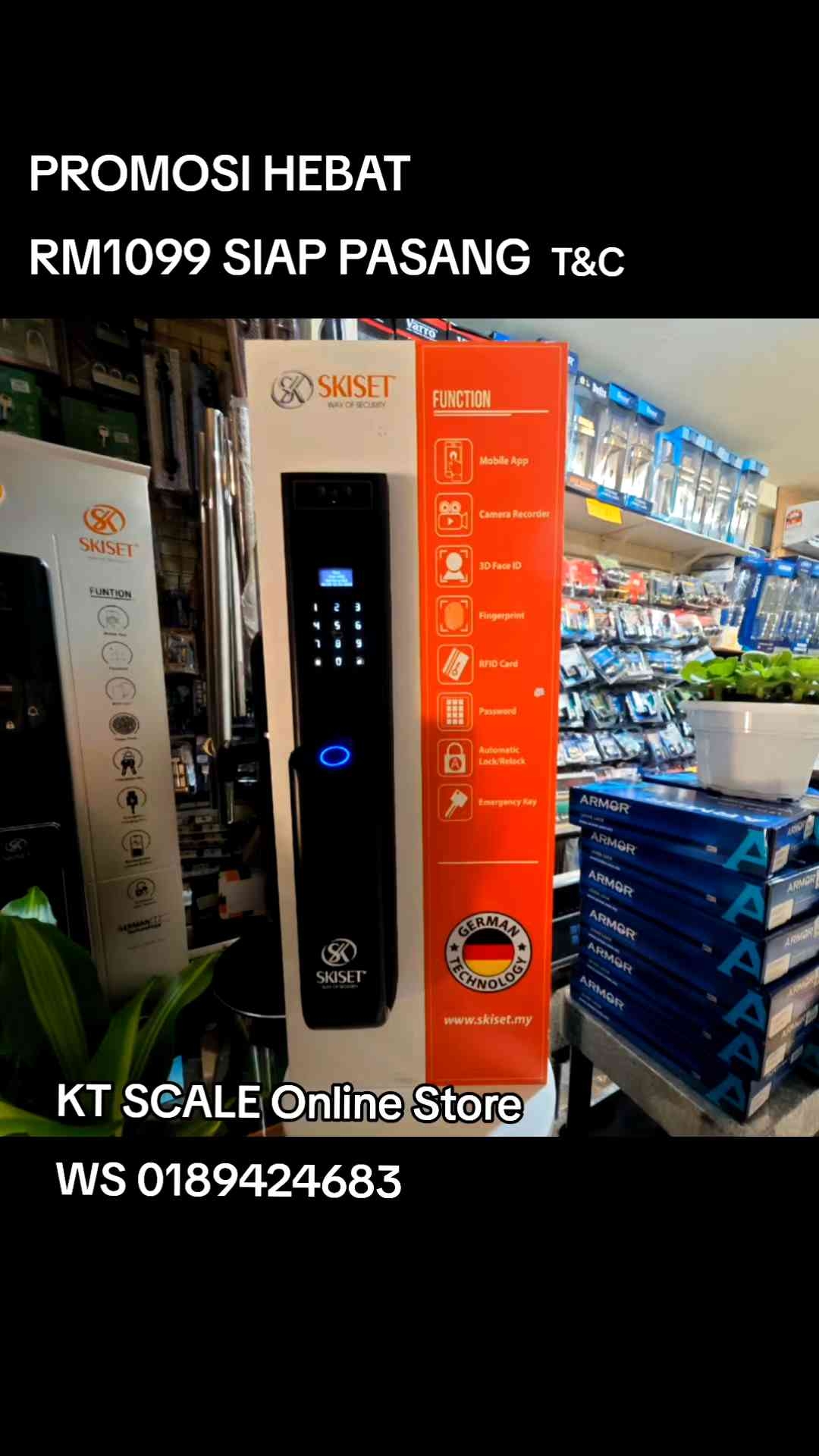 SKISET X50 DIGITAL DOOR LOCK SMART LOCK | Lazada