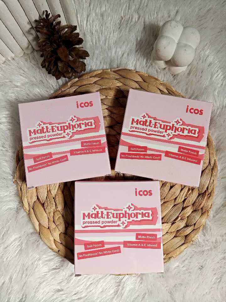 ICOS Matt Euphoria Pressed Powder / Bedak Icos Matte Finish | Lazada ...