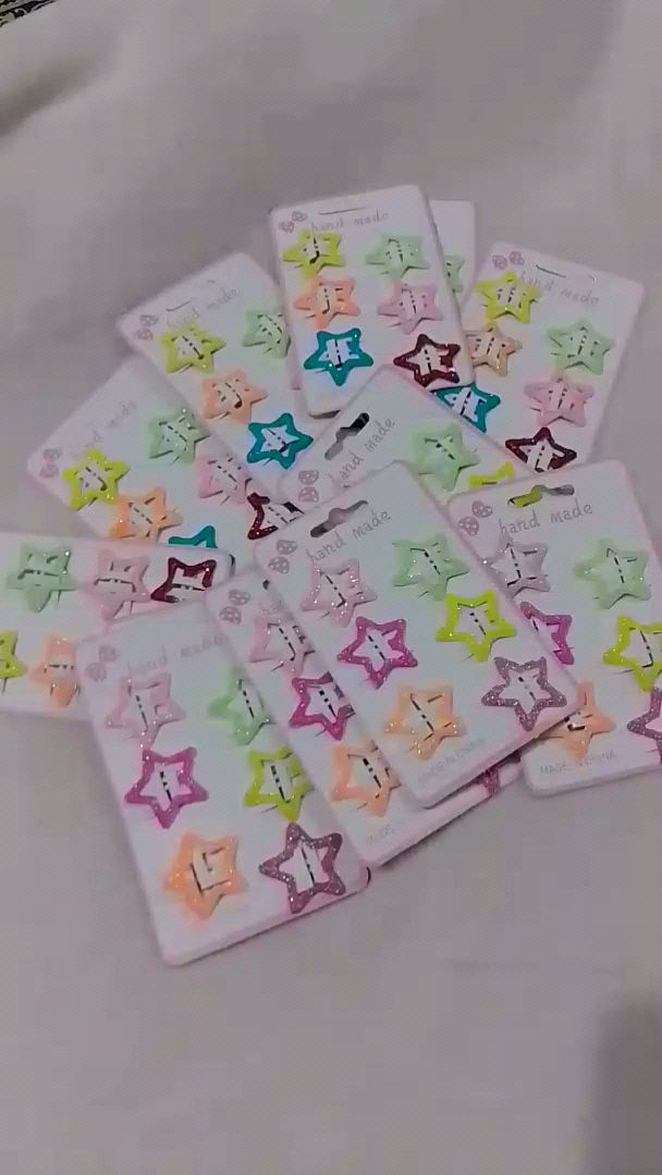 tik tok star pins random colours, aik pack,6 pcs | Daraz.pk