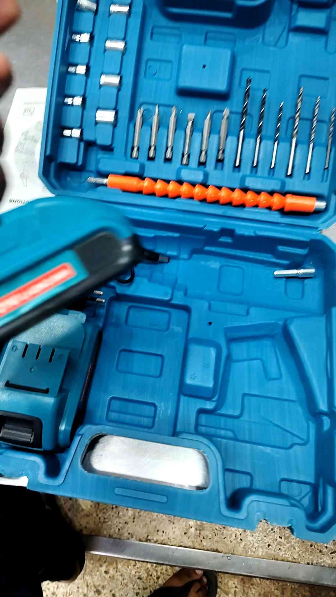 HR Cordless Drill Machine Set - 25pcs With 21V Double Battery/ Screwgun ...