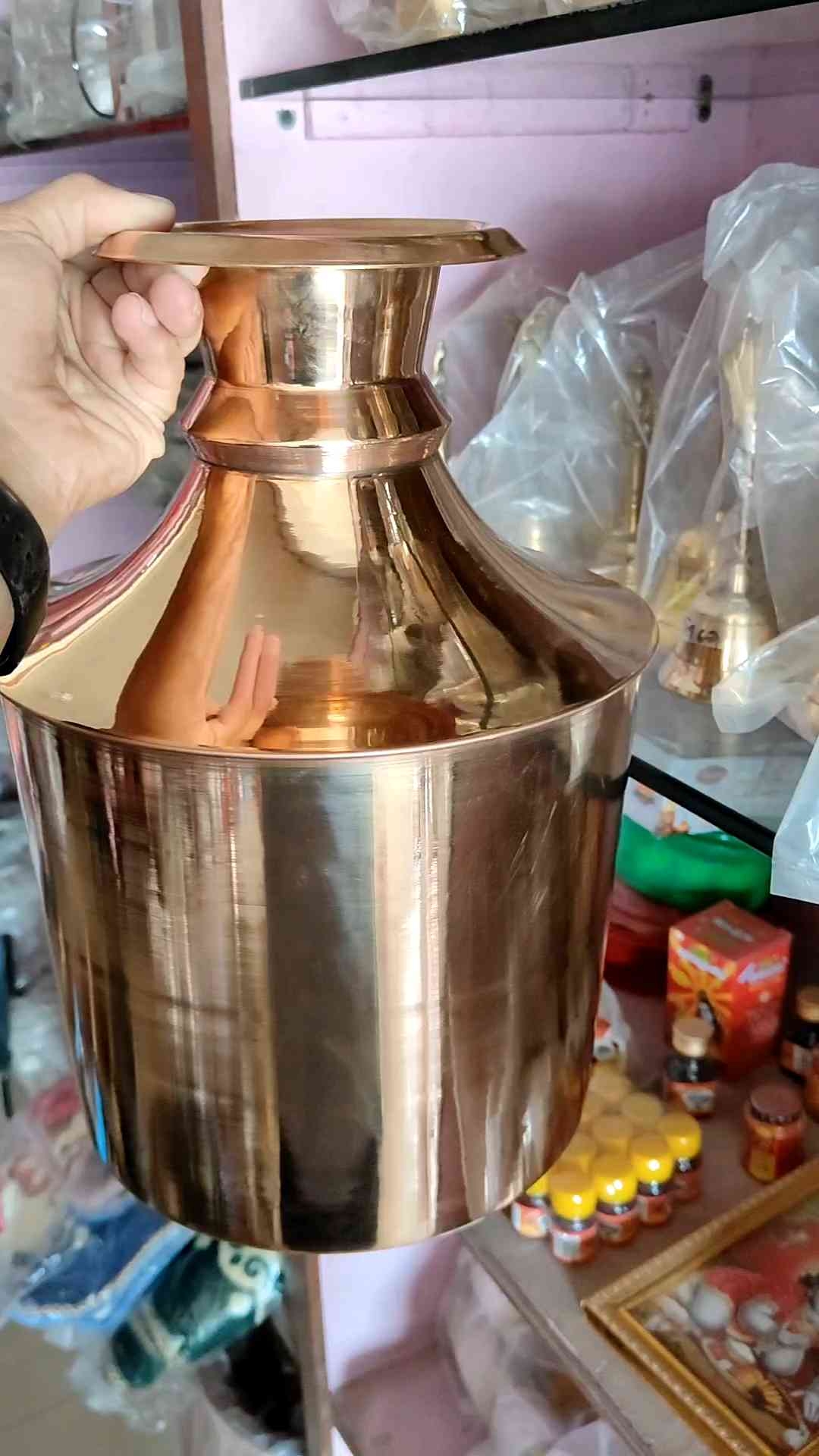 Premium Copper Saja Gagri | Traditional Handmade Copper Water Pot for ...
