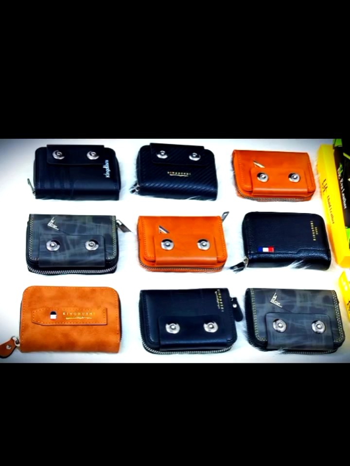 Elegant & Premium Leather Wallet – Double Button Closure with Stylish ...