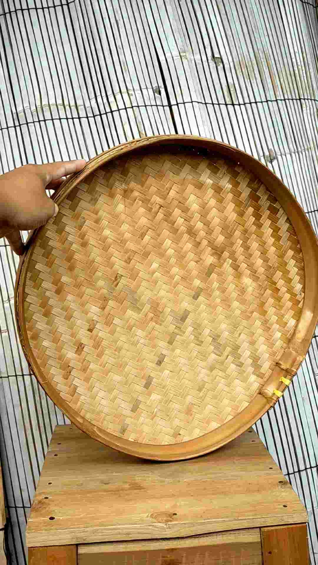 Tampah bambu - tampah besar - diameter 40 cm - tampah anyaman bambu ...