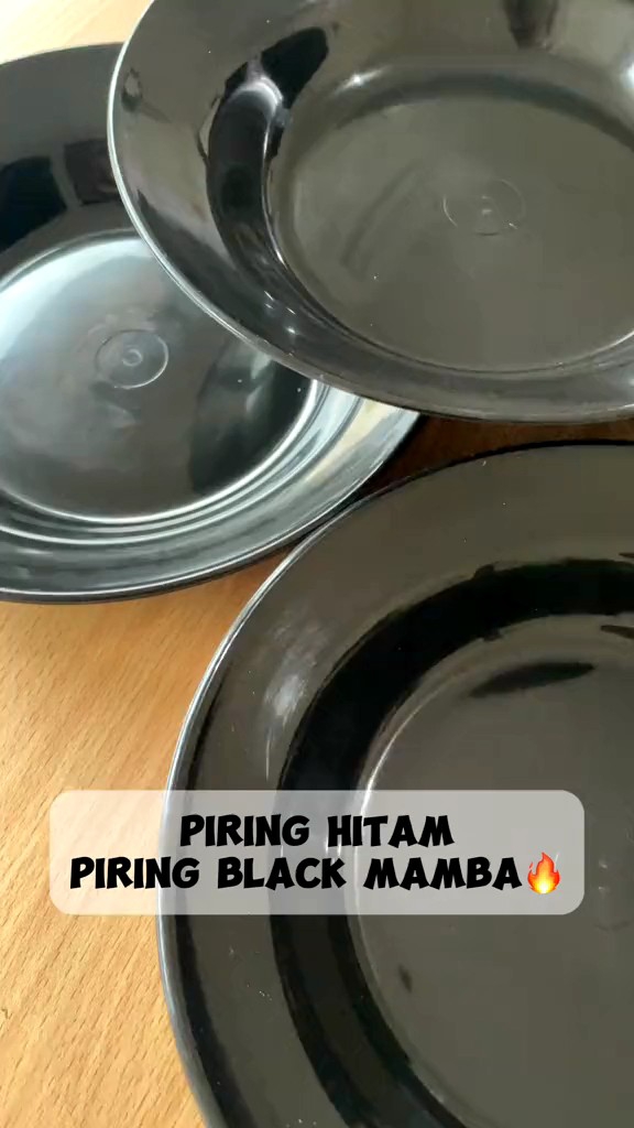 piring hitam uk 9 plastik piring makan dapur 12 pcs | Lazada Indonesia