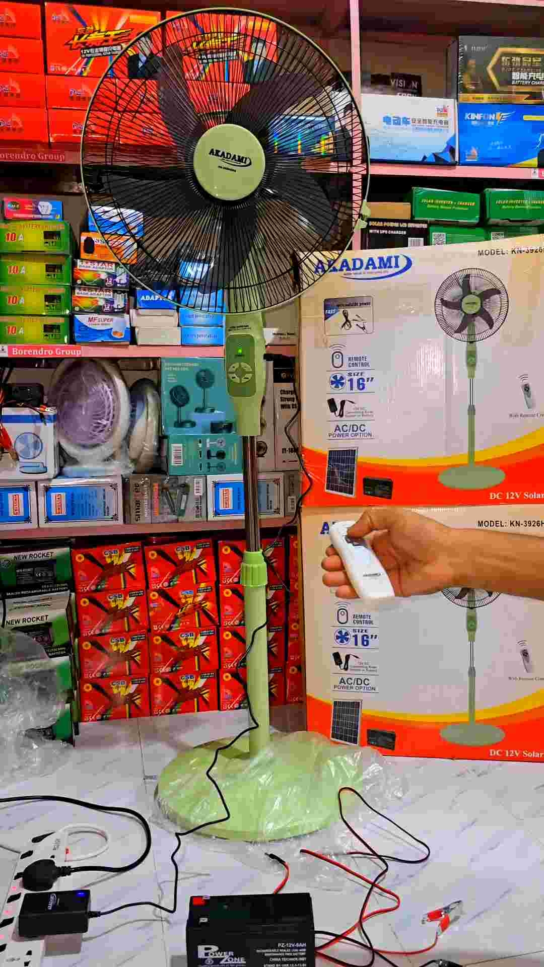 16" AC/DC Full Stand Fan With Remote and Adopter -Akadami | Daraz.com.bd