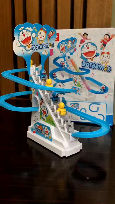Doraemon Slide Toy Set | Stair Climbing Race Track Set for Kids | Daraz.pk