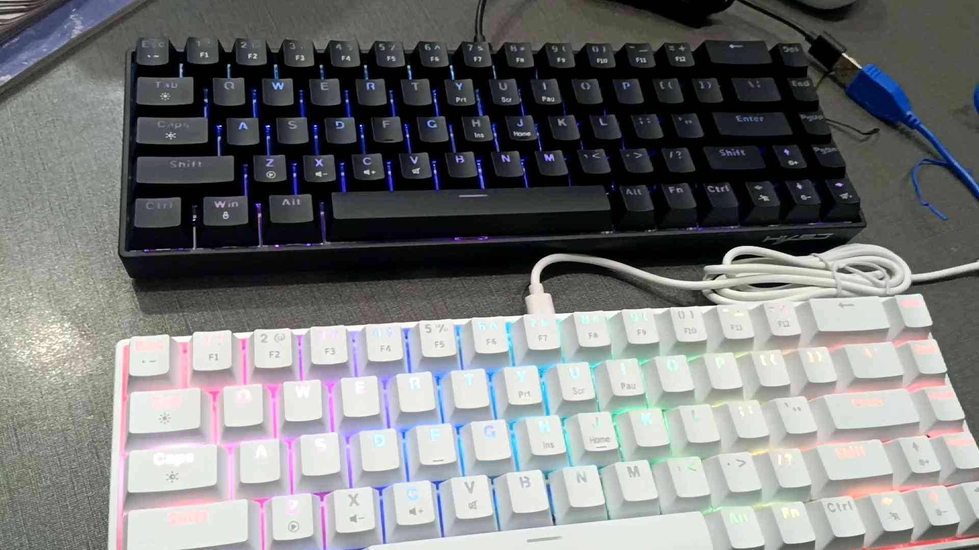 V800 Gaming Mechanical Keyboard 60% Brown Switch RGB Lighting Effects ...