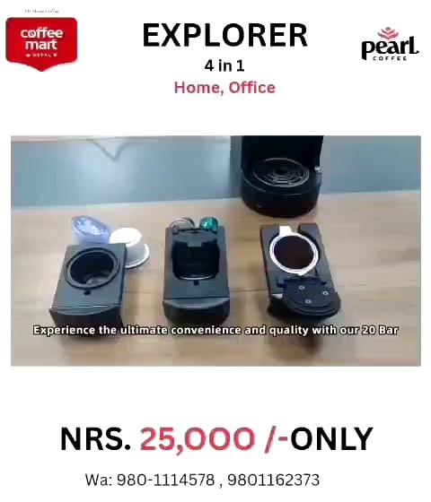 Explorer mini espresso machine by pearl coffee three in one | Daraz.com.np