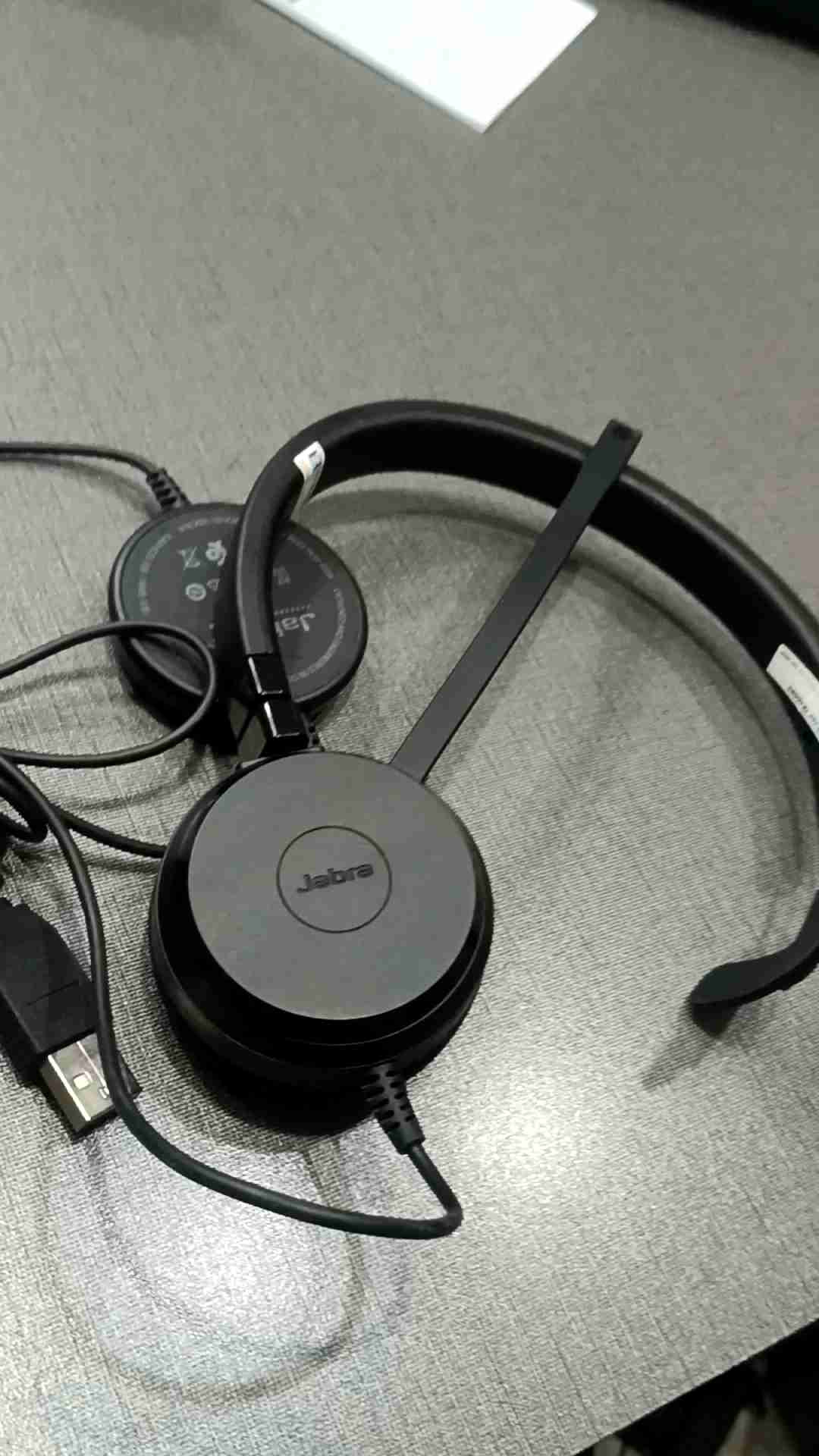 Headphone Jabra evolve 20 single side USB port on-line control ...