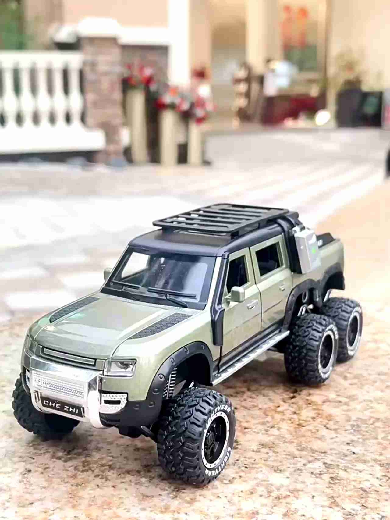 1:24 Land Rover Defender 6x6 Large Super Off Road Vehicle Alloy Metal ...