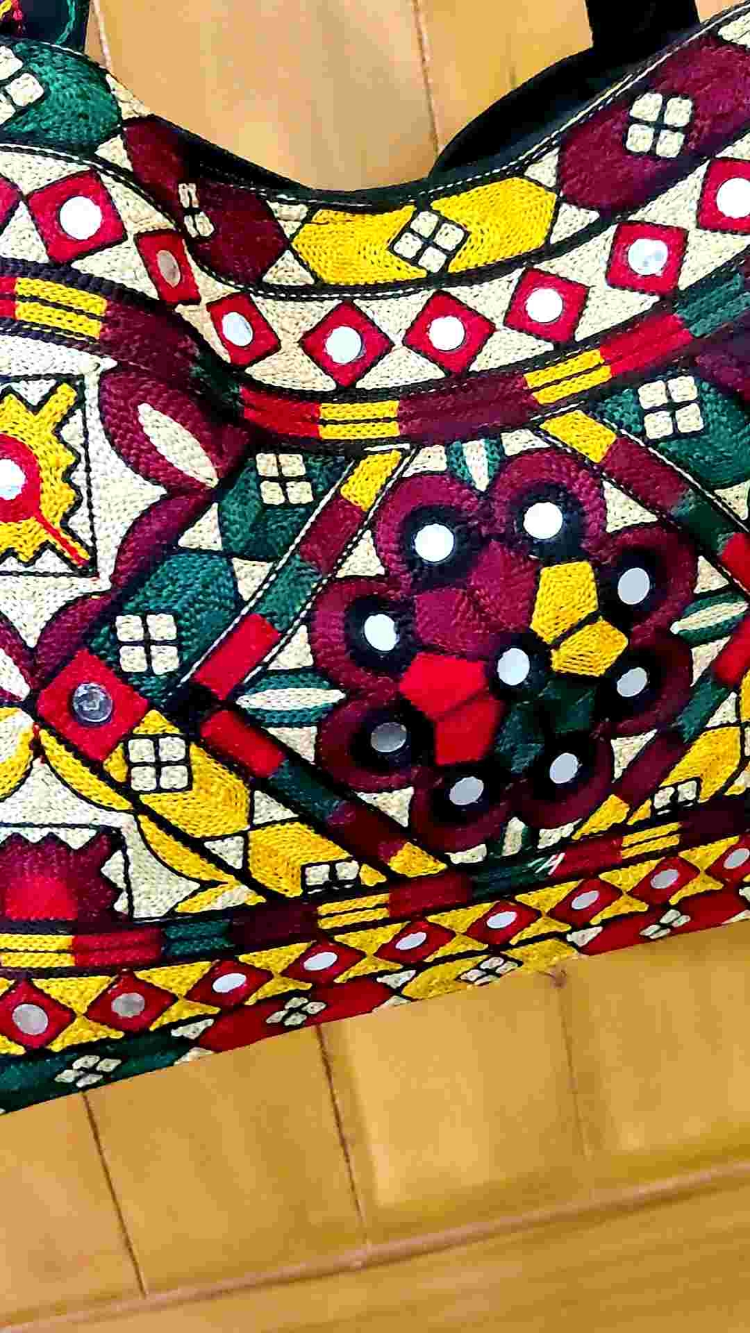 Sindhi Embroidered Shoulder bag for women | Sindhi Traditional Bag ...