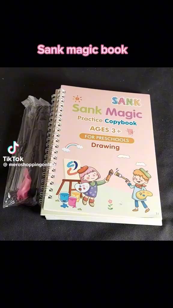Sank Magic Practice Copybook (4 Books + Magic Pen & 10 Ink Refills ...