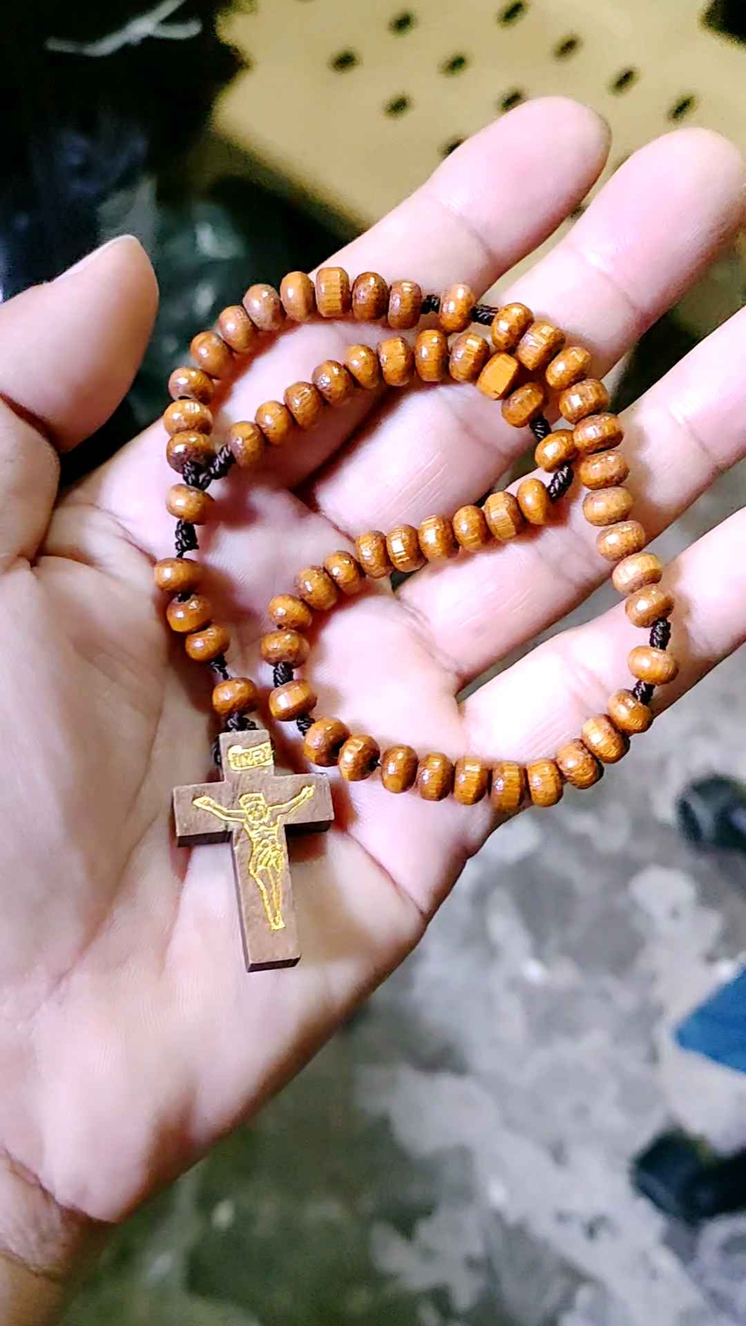 Pocket Wood Rosary Religious Church Craft Sacramental Sign | Lazada PH