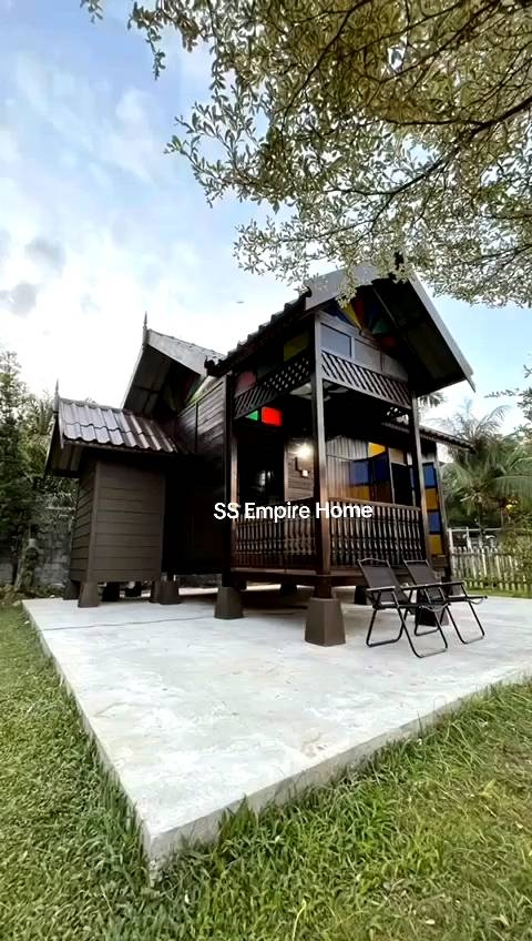 Gazebo Large House 18x16 kaki Balau Rumah Kayu Double Roof Wood Pondok ...