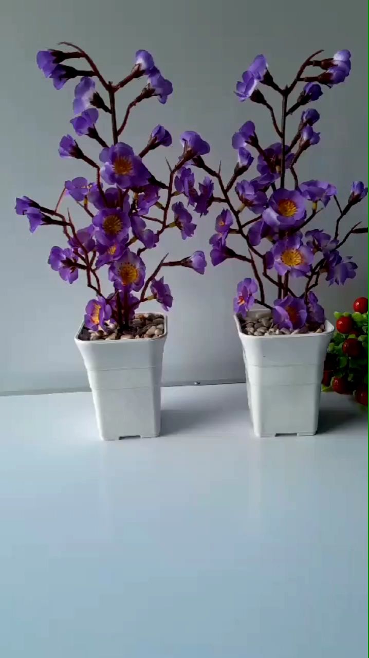 Azgalery PBP15 / Pot Bunga Hias Plastik tanaman Palsu Bonsai Dekorasi ...