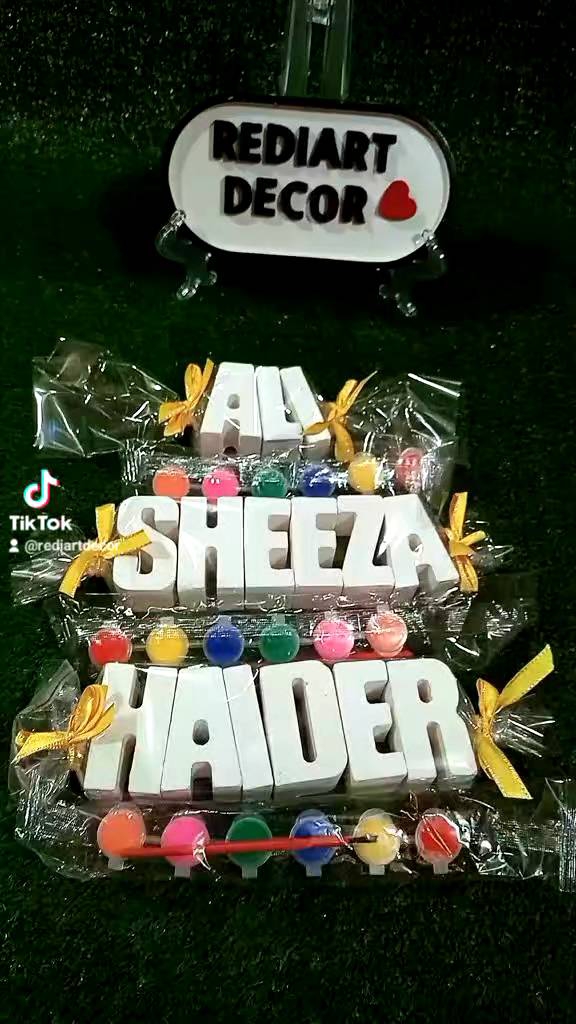 3 Name Kits/ Paint Your Own Name customized Name/ goodie bag/Birthday ...