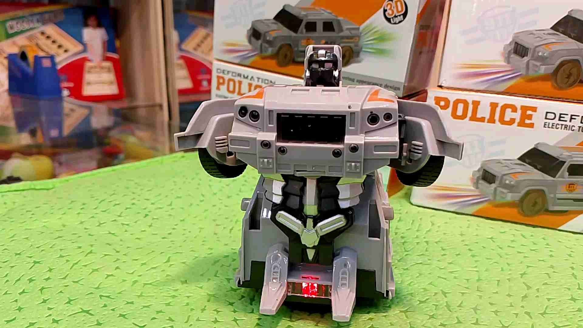 2 in 1 Transformer Police Robot Toy Car with light and sound | Daraz.pk
