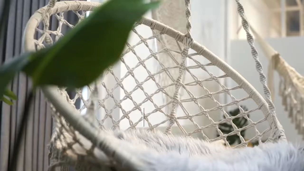 Outdoor Indoor Round Hanging Chair Swing Jhula Camping Garden Load ...