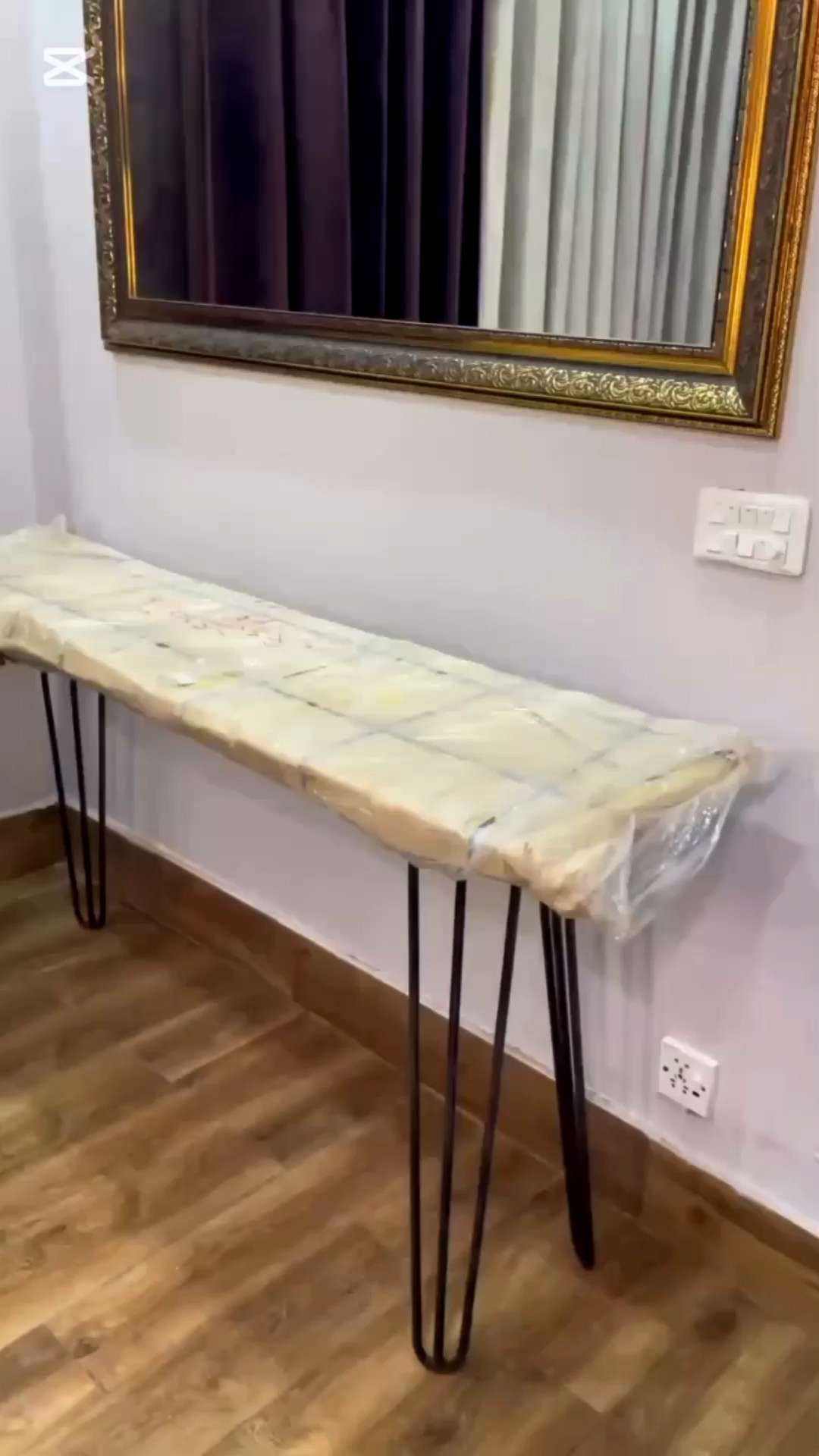 Live Edge Console Table – Handmade Solid Wood Slab with Organic Edge ...