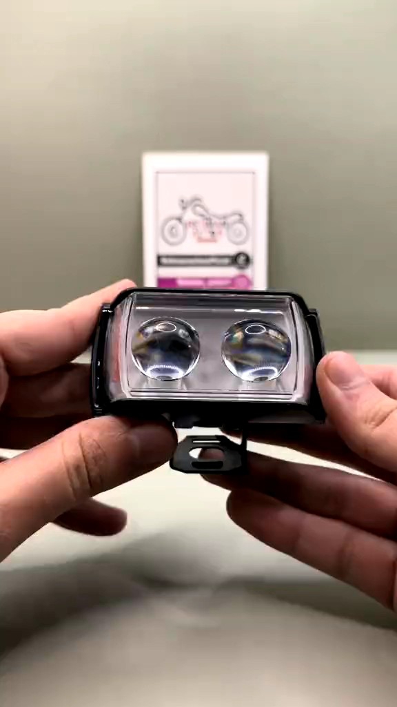 Motorcycle and cars led headlight fog light in 2 colours with flasher ...