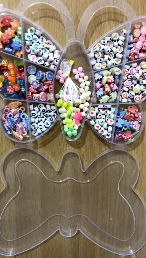 DIY Butterfly Style Beads Box with two different beads categories ...