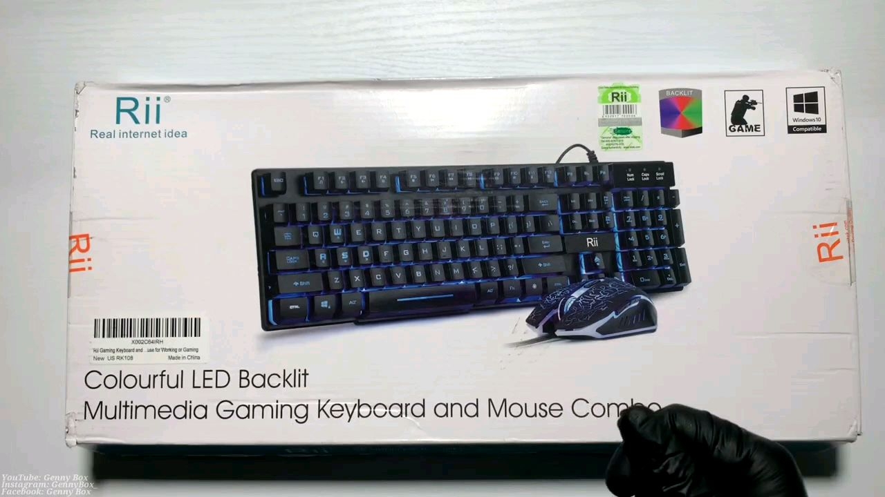 Gaming Keyboard and Mouse RK400 Combo,RGB Rainbow Wired Keyboard Mouse ...