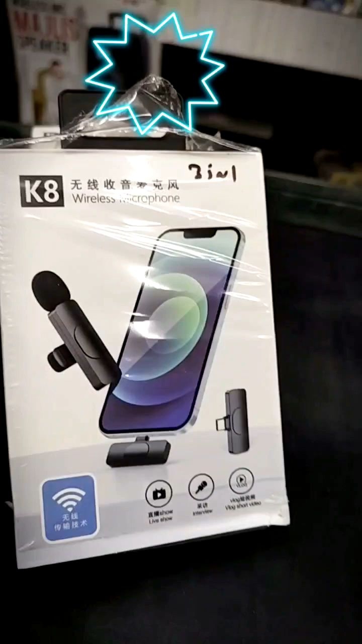 Wireless Microphone – K8 Wireless Microphone – Clip-on Lavalier Mic ...
