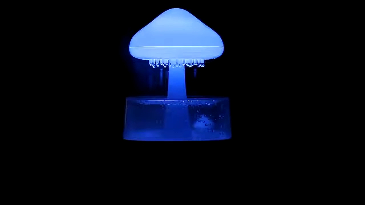 Rain Cloud Air Humidifier Mushroom Waterfall Lamp Water Drip Cloud ...