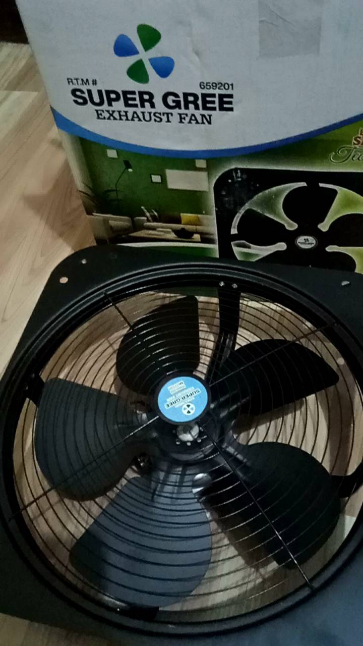 Exhaust fan 12" inch Metal Body - Copper Winding - Black | Daraz.pk