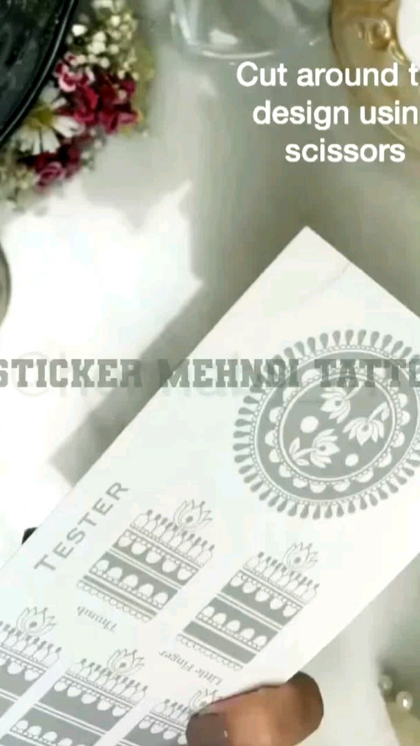 Henna stickers ,(Temporary 1 time use stikr for 1 event) (Apply with ...