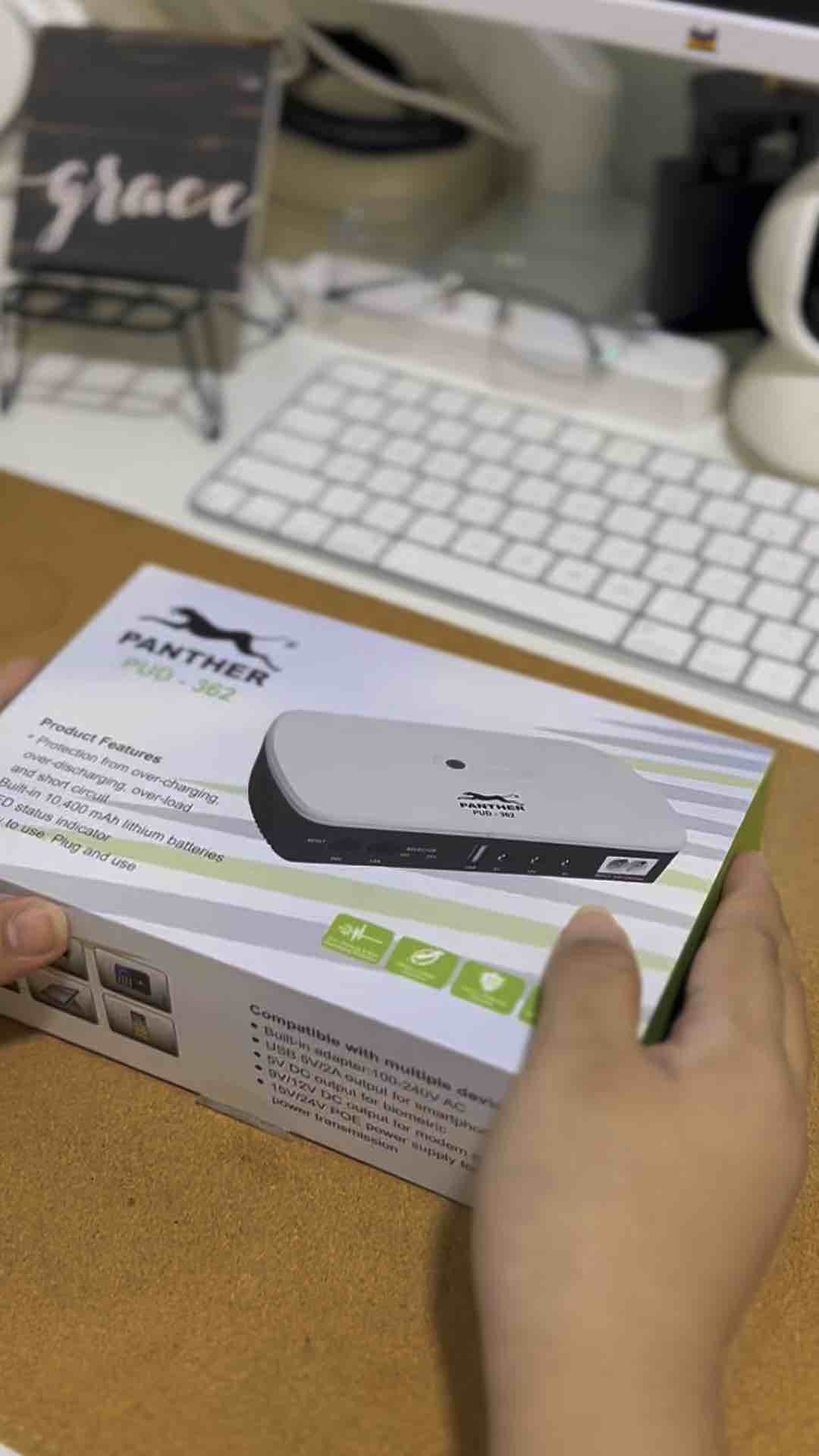Panther PUD 362 MINI DC UPS 36W 10,400 mah 5V/9V/12V/POE Power Bank ...