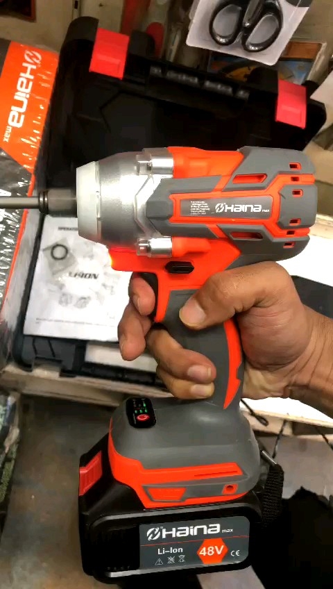 48V Cordless Impact Wrench Machine – Rechargeable Electric Power Tool ...
