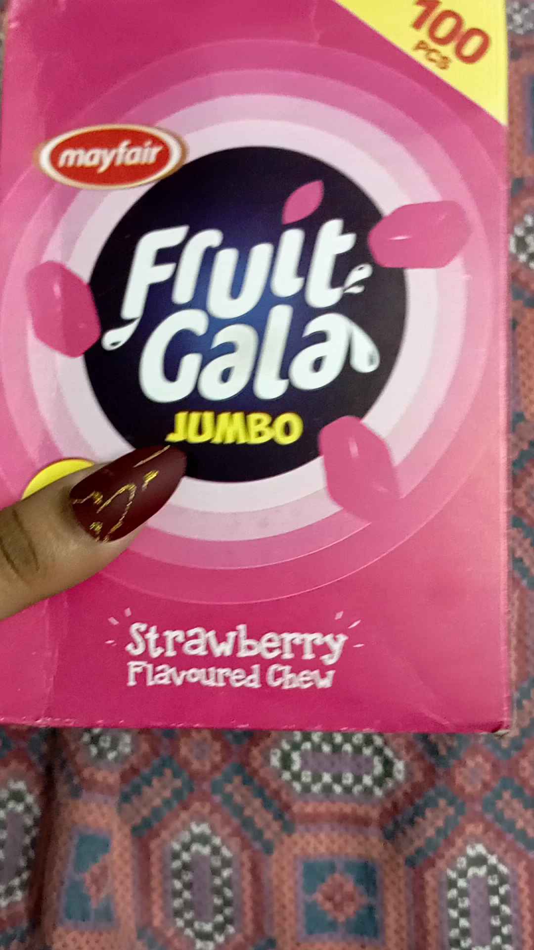 fruit Gala jambo pack of 100 pcs/gummy toffees myfair strawberry ...