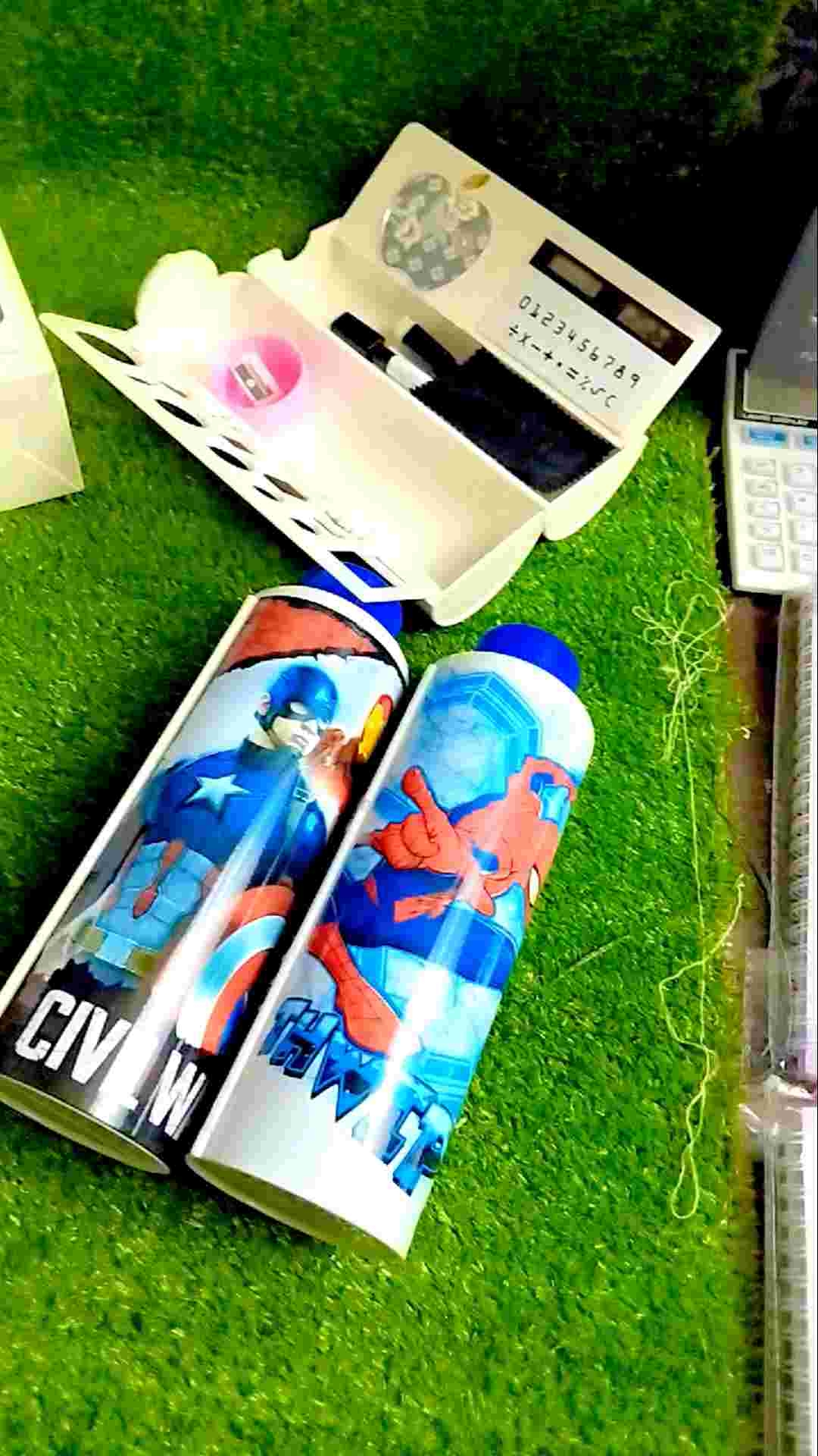 Multi-Functional Cartoon-Themed Bottle Stationery Set geometry box ...