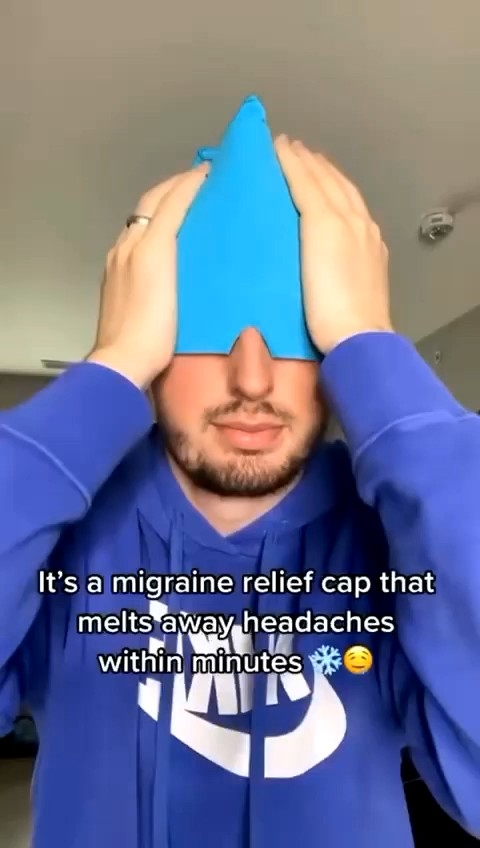 Instant Headache Relief Cap 🧊 | Migraine Relief Gel Hat & Ice Pack ...