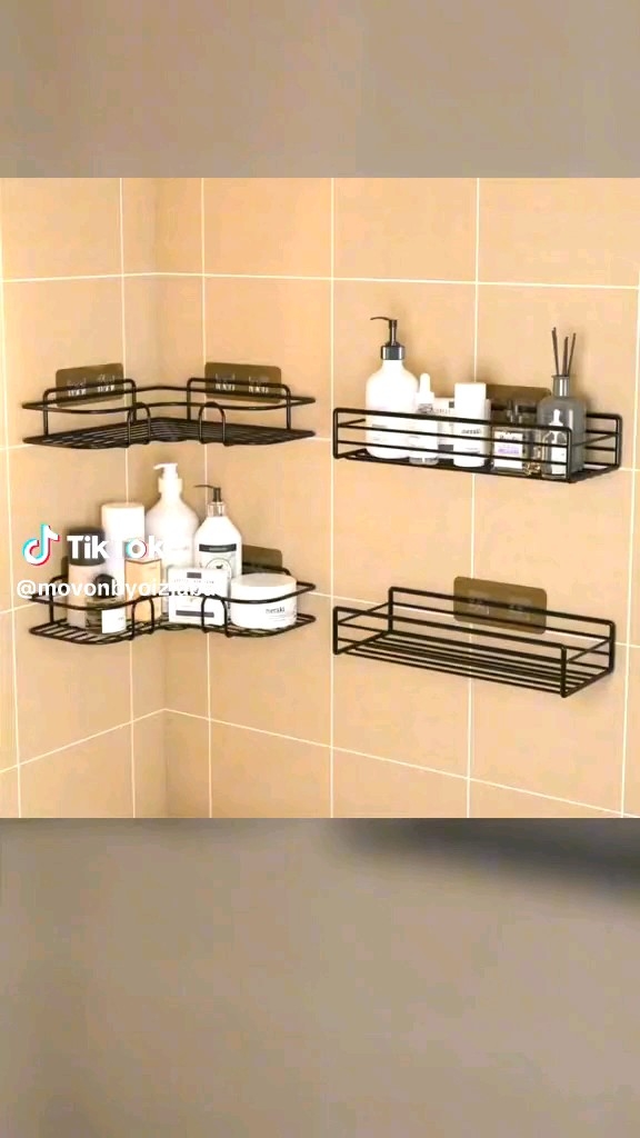Bathroom storage shelf Bathroom toiletries wall hangingsquare storage ...